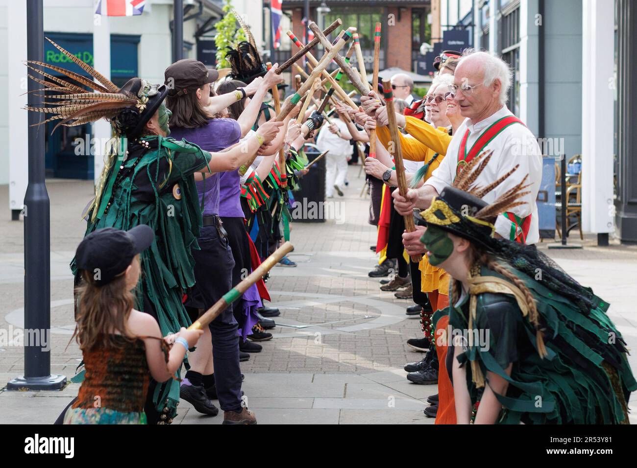 Folk music, clog dancing, Morris Dancers - colourful scenes from ...