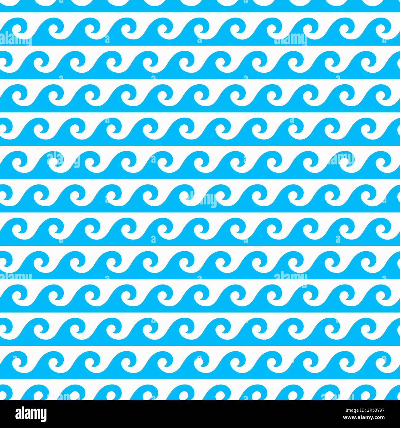 Sea and ocean surf waves seamless pattern. Wrapping paper maritime or ...
