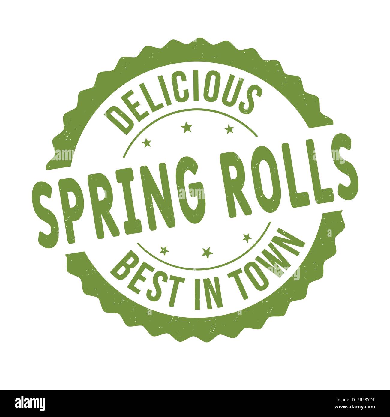 Spring rolls grunge rubber stamp on white background, vector ...