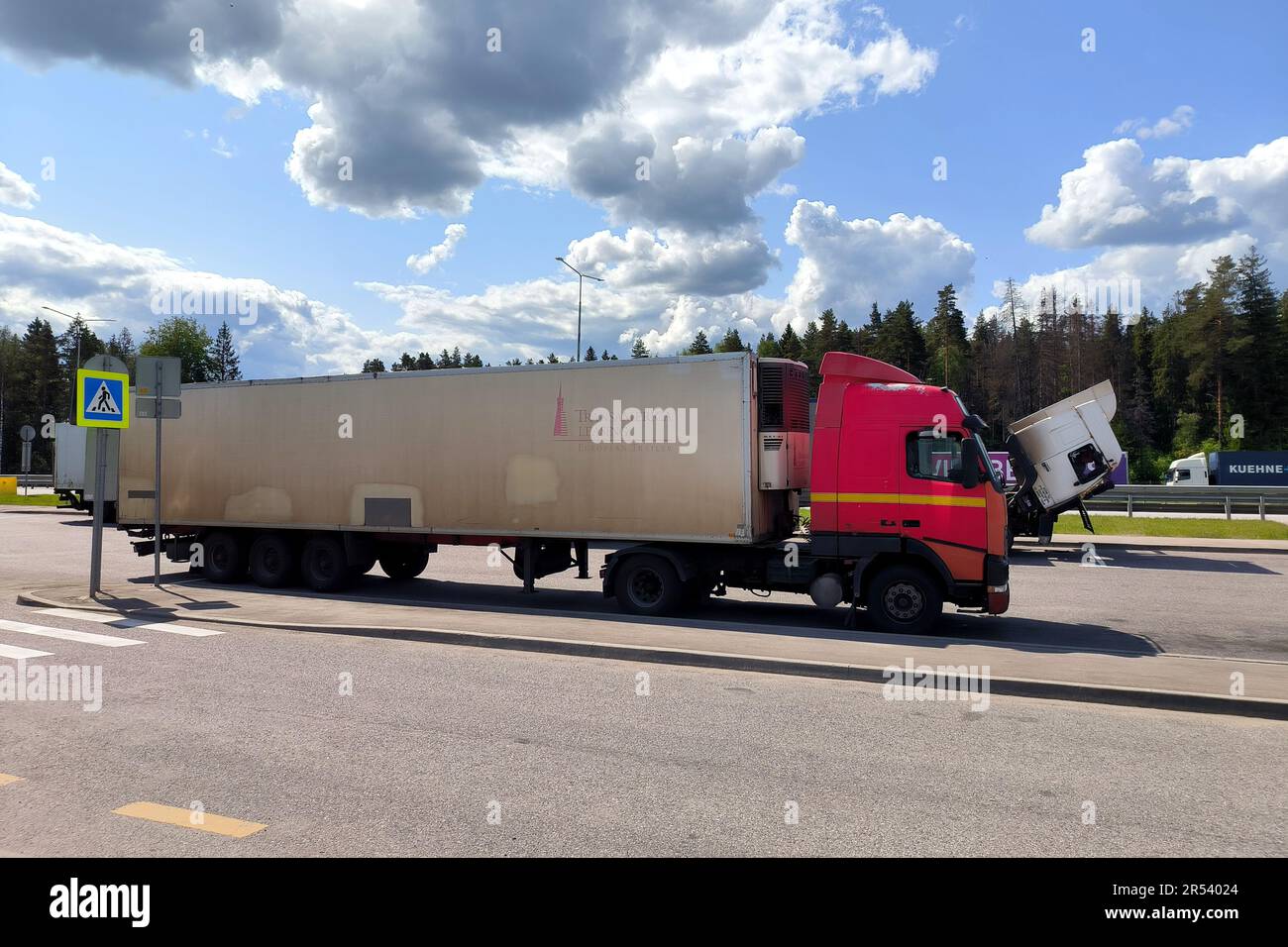 Russian Federation. Moscow. A truck on the M11 highway Stock Photo - Alamy