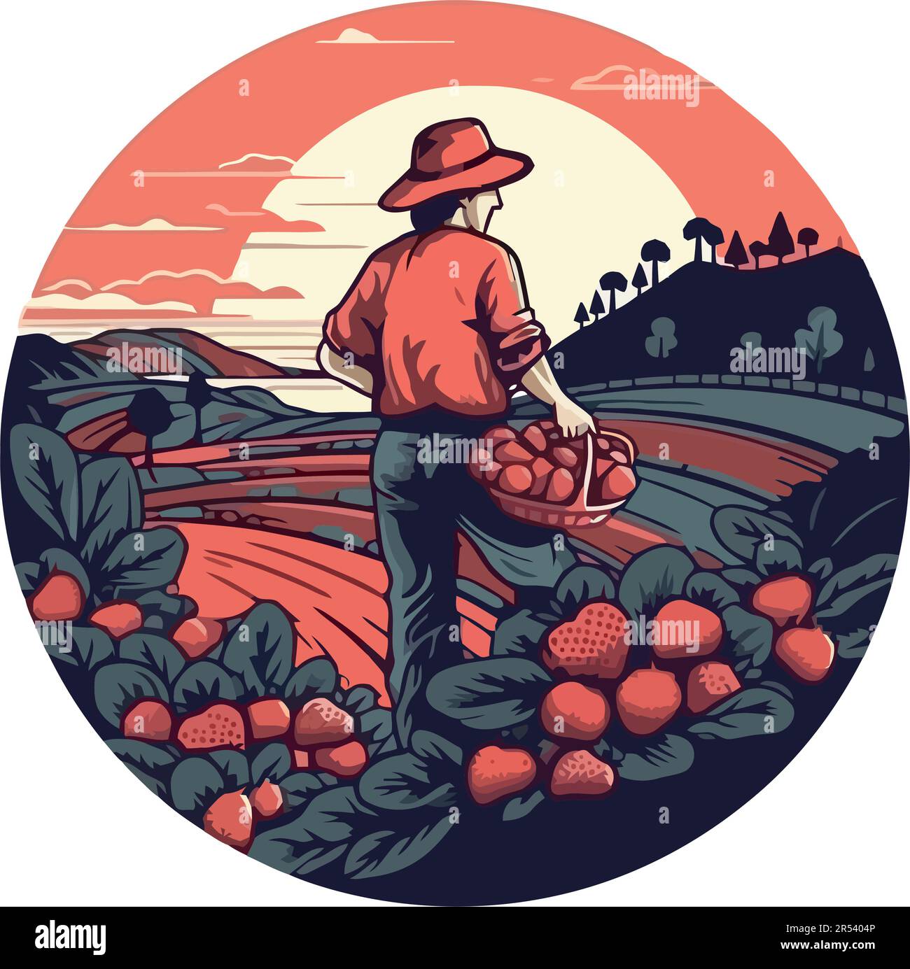 Man one field farmer Cut Out Stock Images & Pictures - Alamy