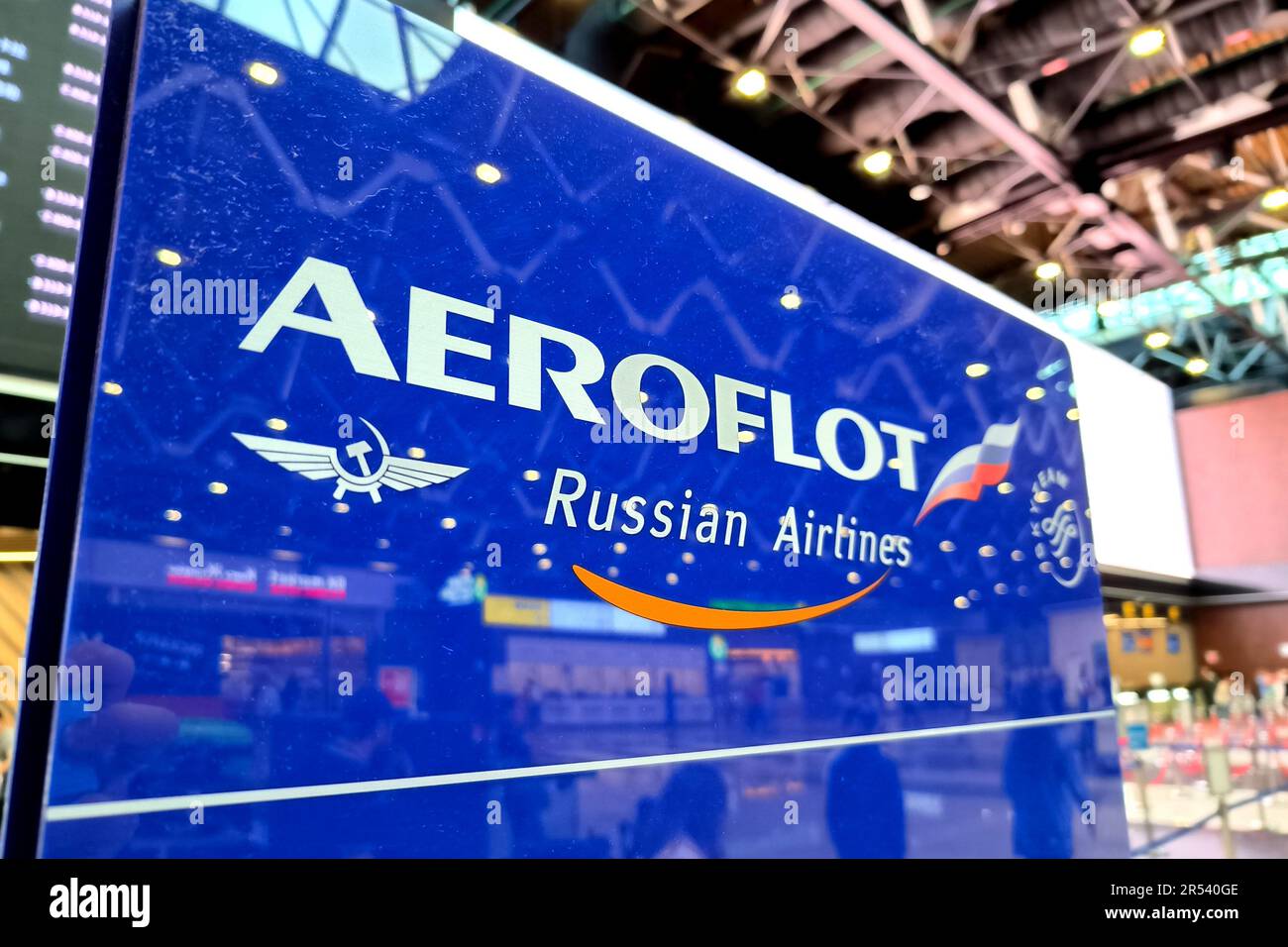 Russian Federation. Moscow. Aeroflot airline logo Stock Photo - Alamy