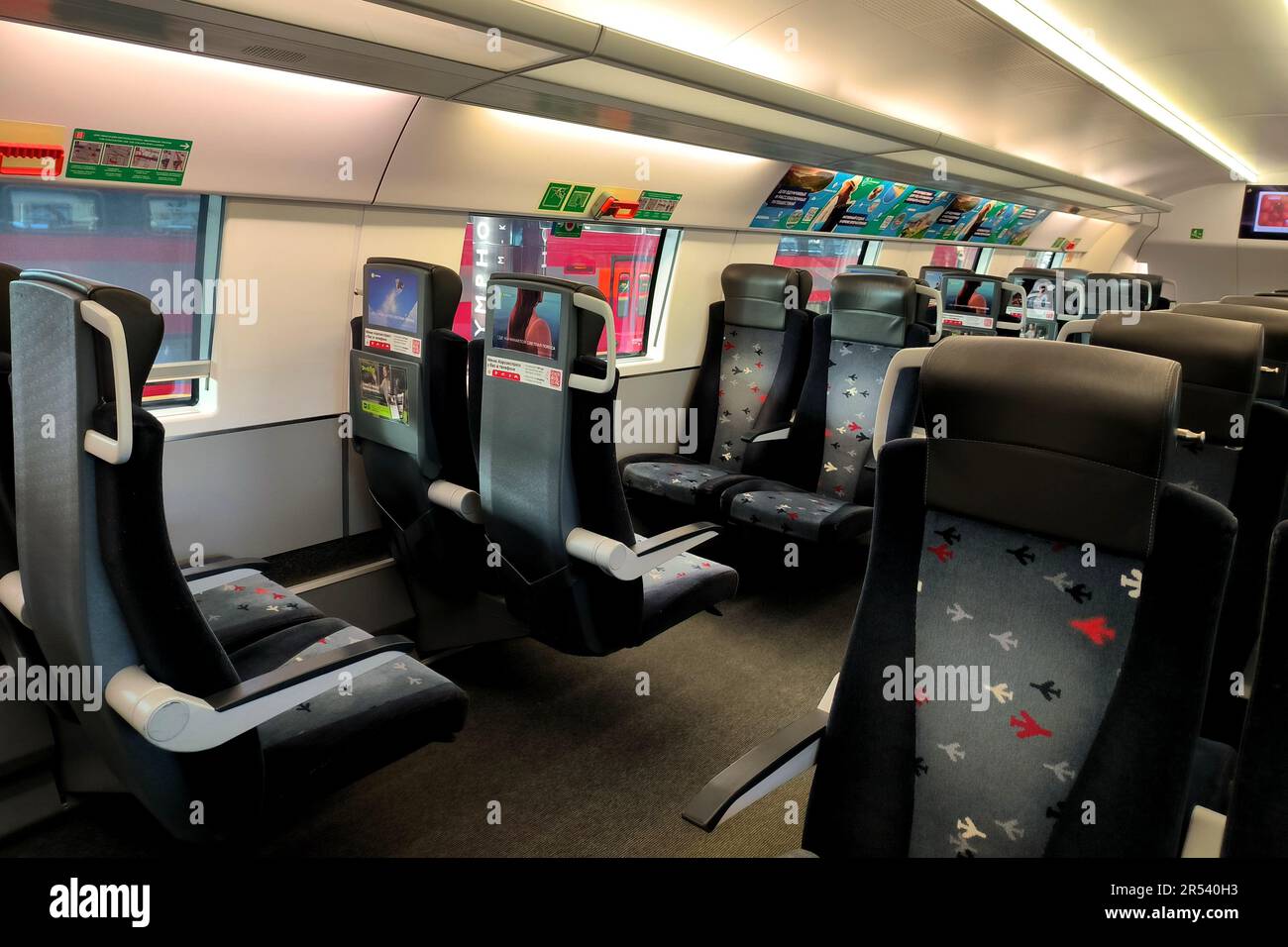 Russian Federation. Moscow. Aeroexpress electric train to Sheremetyevo ...