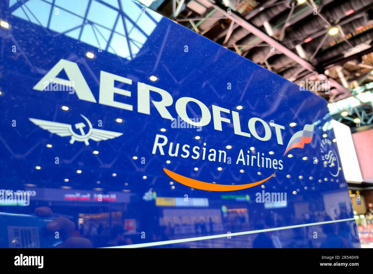 Russian Federation. Moscow. Aeroflot airline logo Stock Photo - Alamy