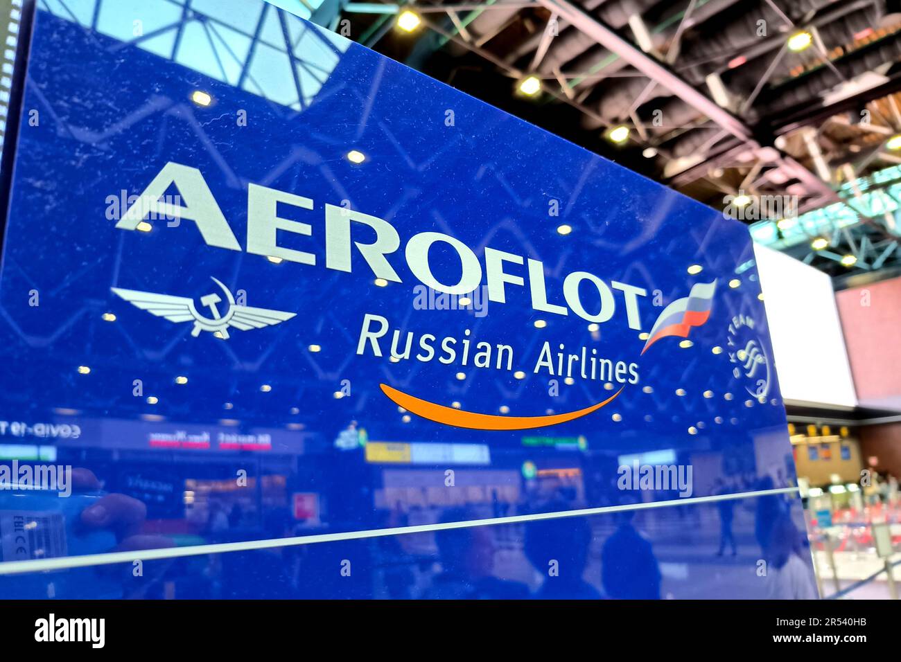 Russian Federation. Moscow. Aeroflot airline logo Stock Photo - Alamy