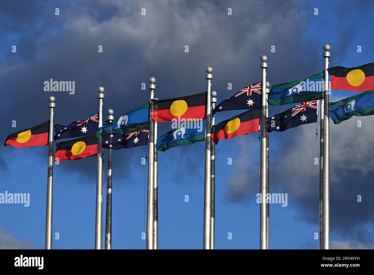Canberra, Australia. 01st June, 2023. The Australian flag, the ...