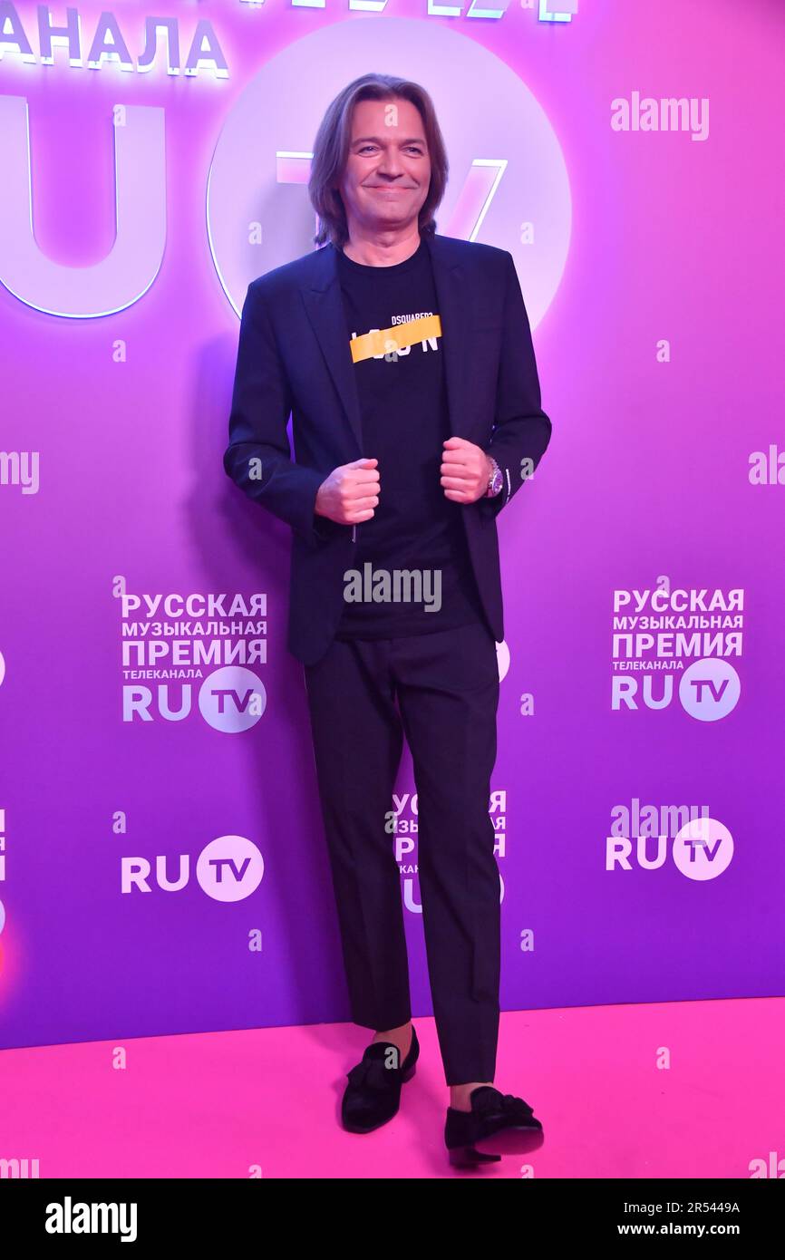 Moscow. Singer Dmitry Malikov at the 12th Russian Music Awards of the RU.TV channel at the ...