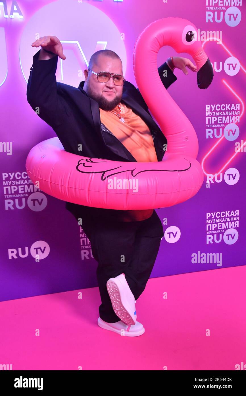 Moscow. Actor and dancer Dmitry Krasilov at the 12th RU.TV Russian ...