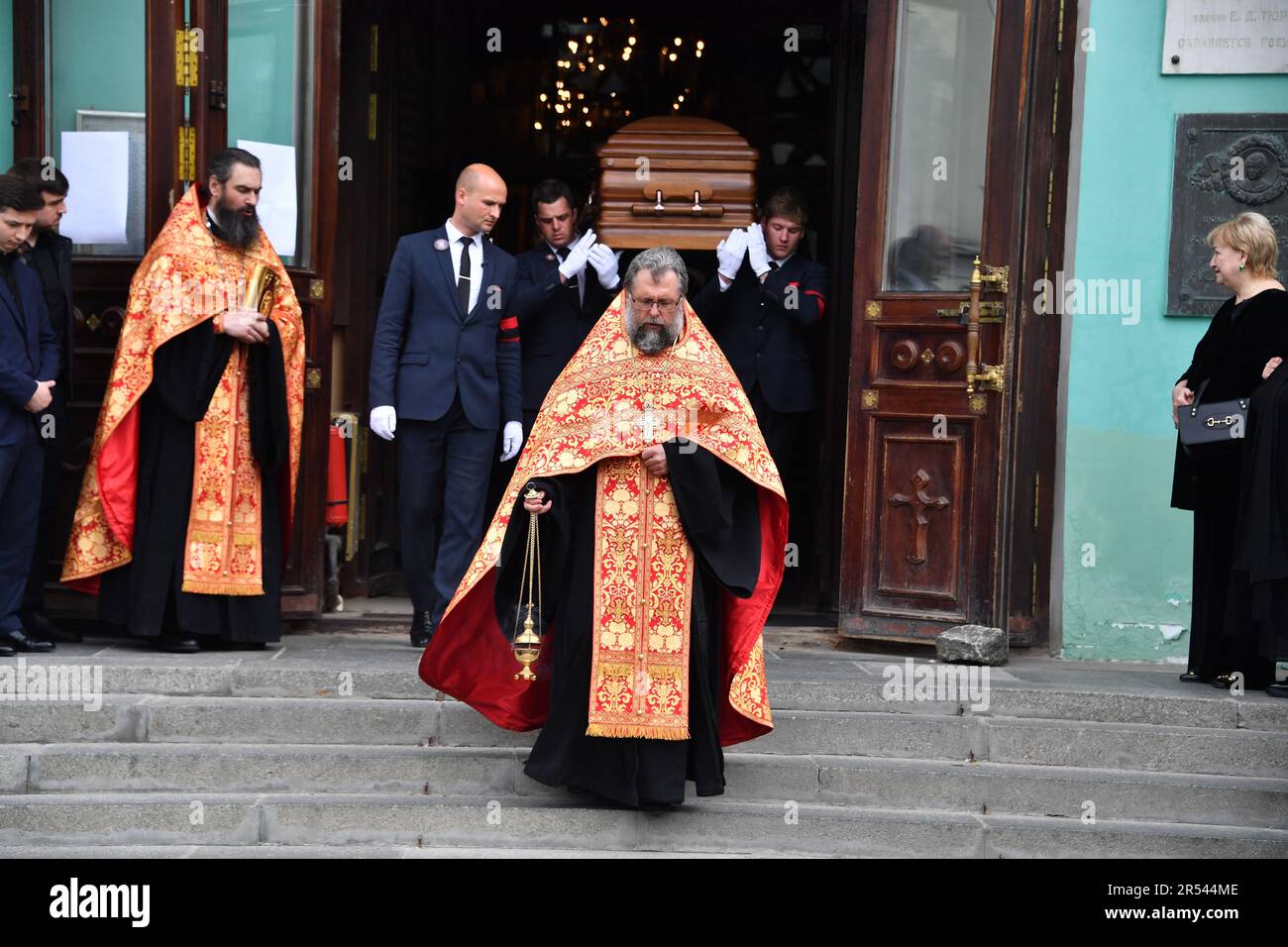 Moscow. The removal of the coffin with the body of Deputy Minister of ...