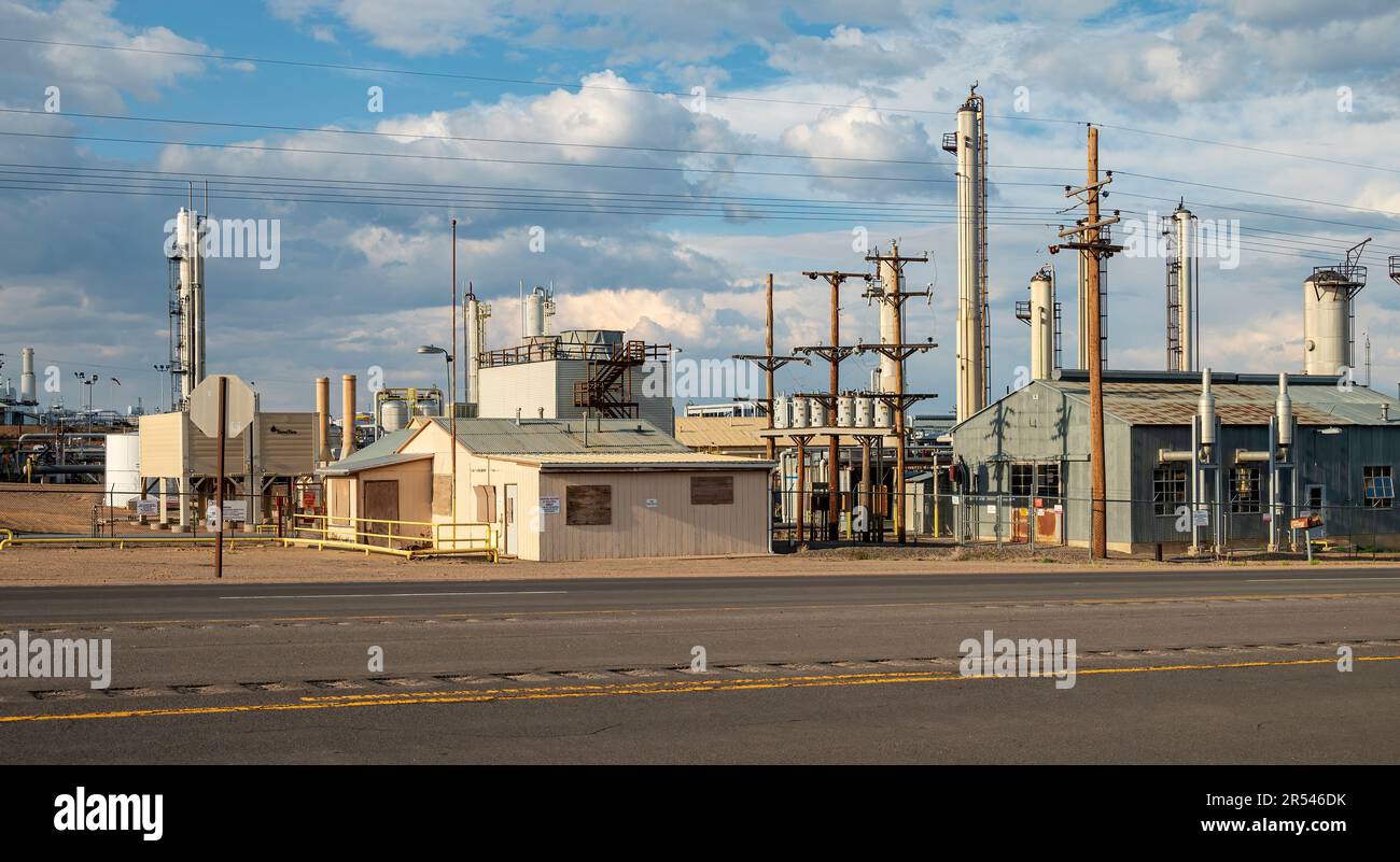 Natural gas production plant facility in New Mexico state Stock Photo ...
