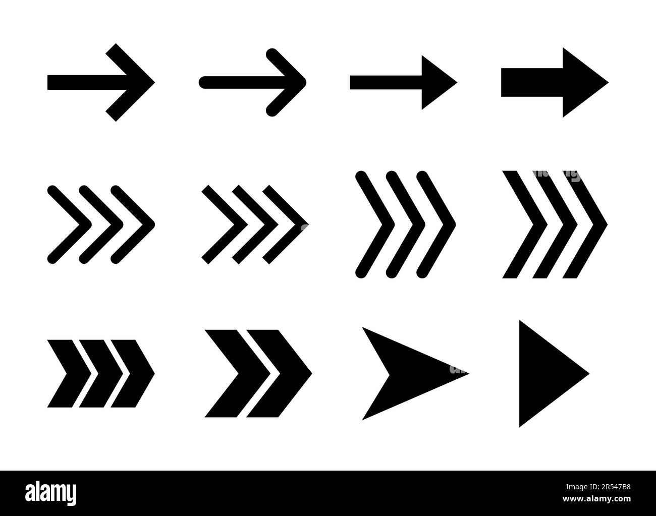 Arrow icon set. Arrow symbol. Arrow sign for your web design Stock ...