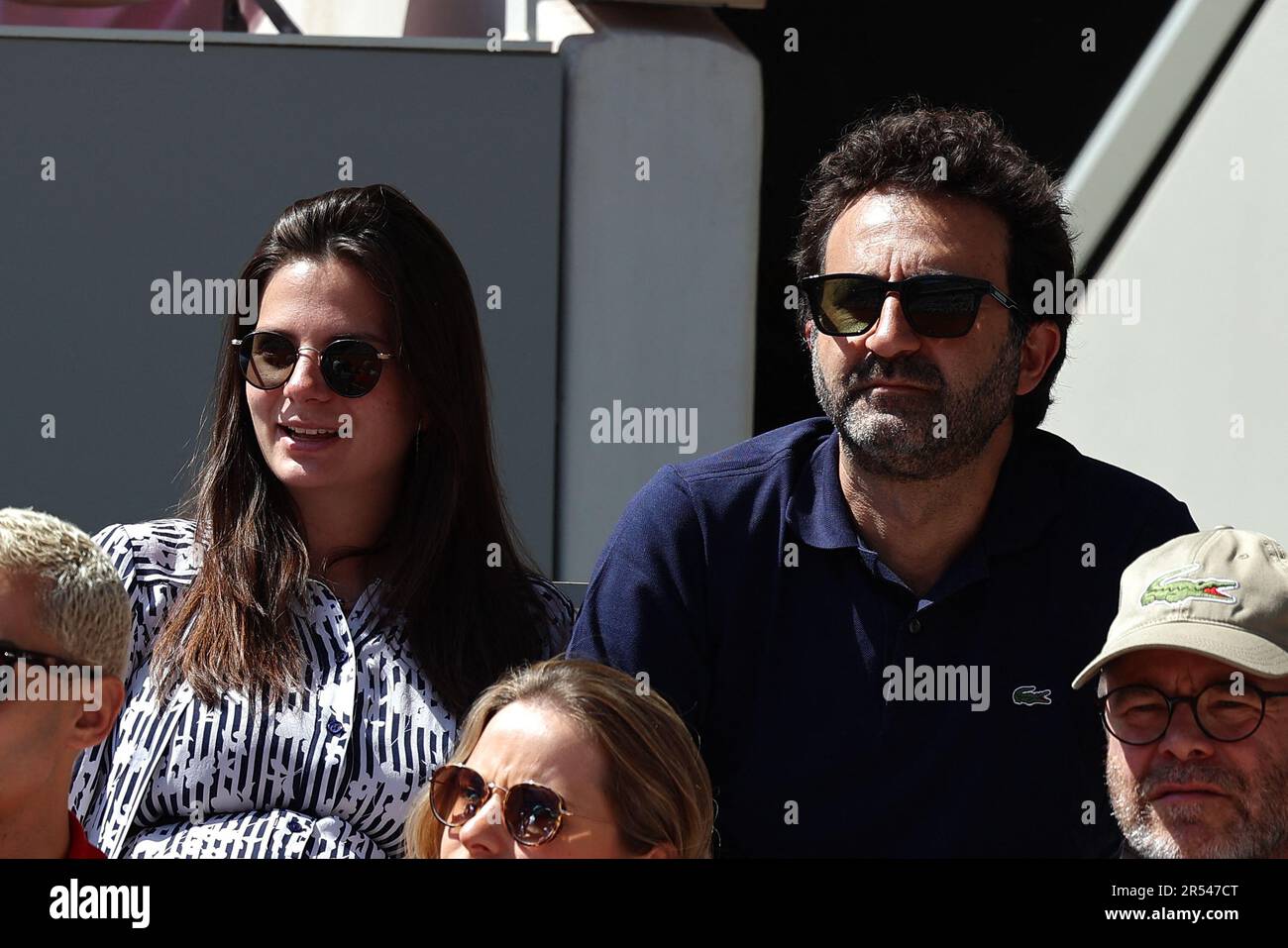 Paris, France. 31st May, 2023. Mathieu Madenian et sa compagne in the ...