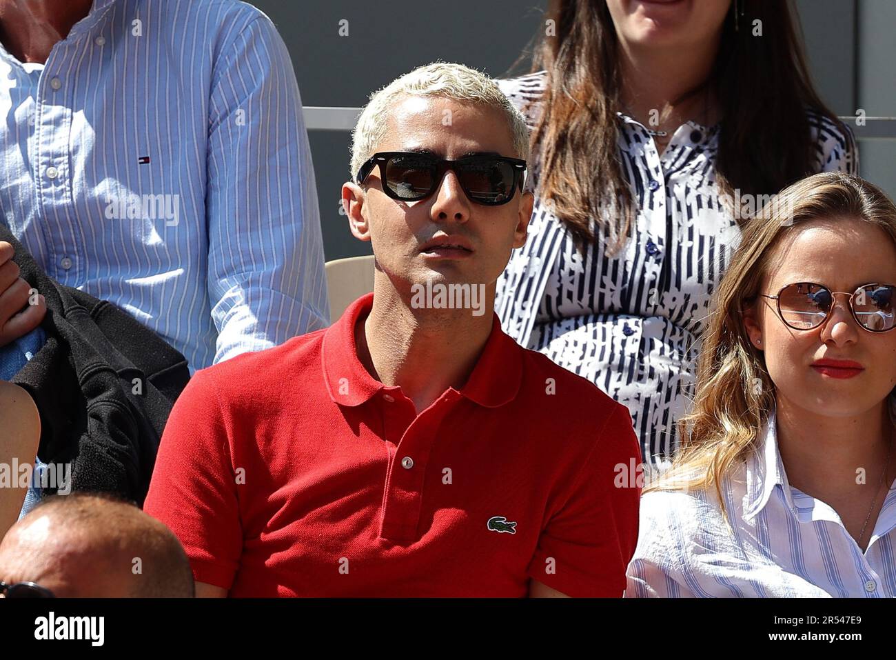 Paris, France. 31st May, 2023. Djanis Bouzyani in the stands during ...
