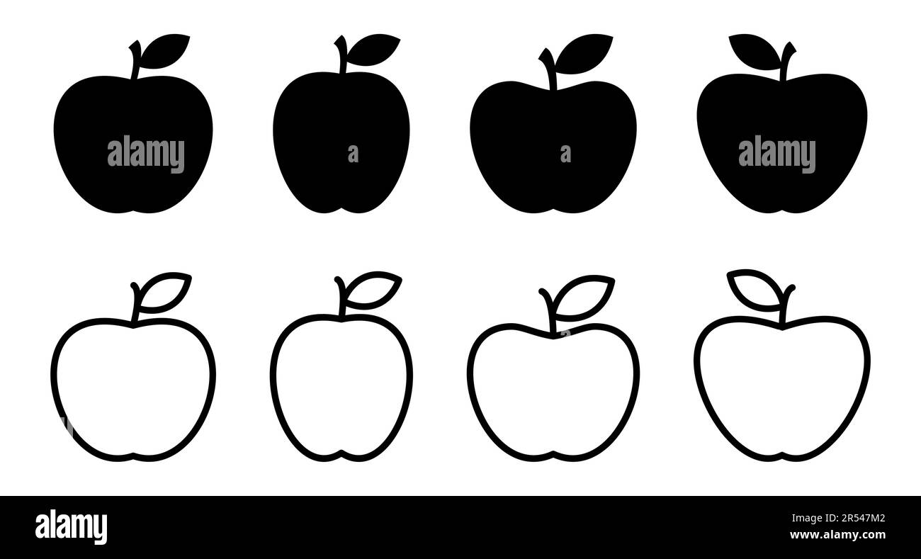 Apple icon set. Apple vector icon. apple symbols for your web design ...