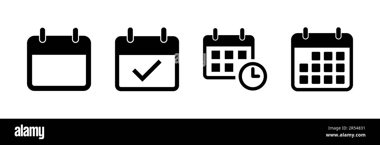 Calendar icon set. Calender symbol. calendar vector icon Stock Vector ...