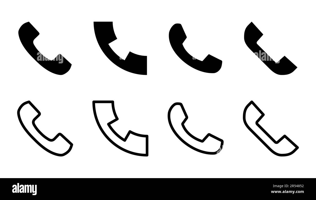 Call icon set. telephone icon vector. phone icon vector. contact us ...