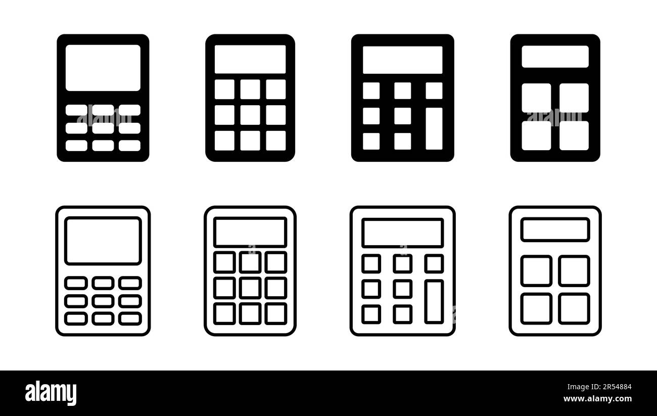 Calculator icon set. Accounting calculator icon. calculator vector ...
