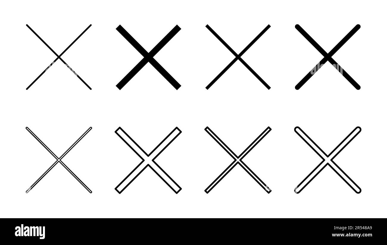 Close icon set. Delete icon vector. cross sign Stock Vector Image & Art ...