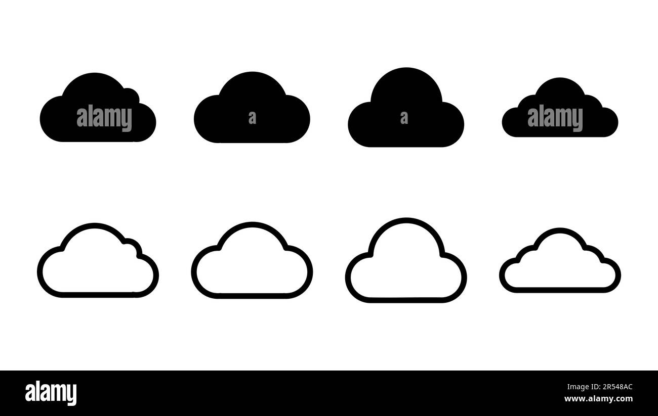 Cloud icon set. cloud vector icon Stock Vector Image & Art - Alamy
