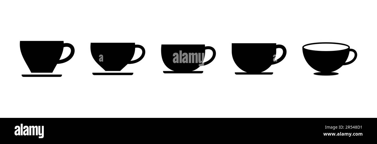 coffee cup icon set. cup a coffee icon vector Stock Vector Image & Art ...