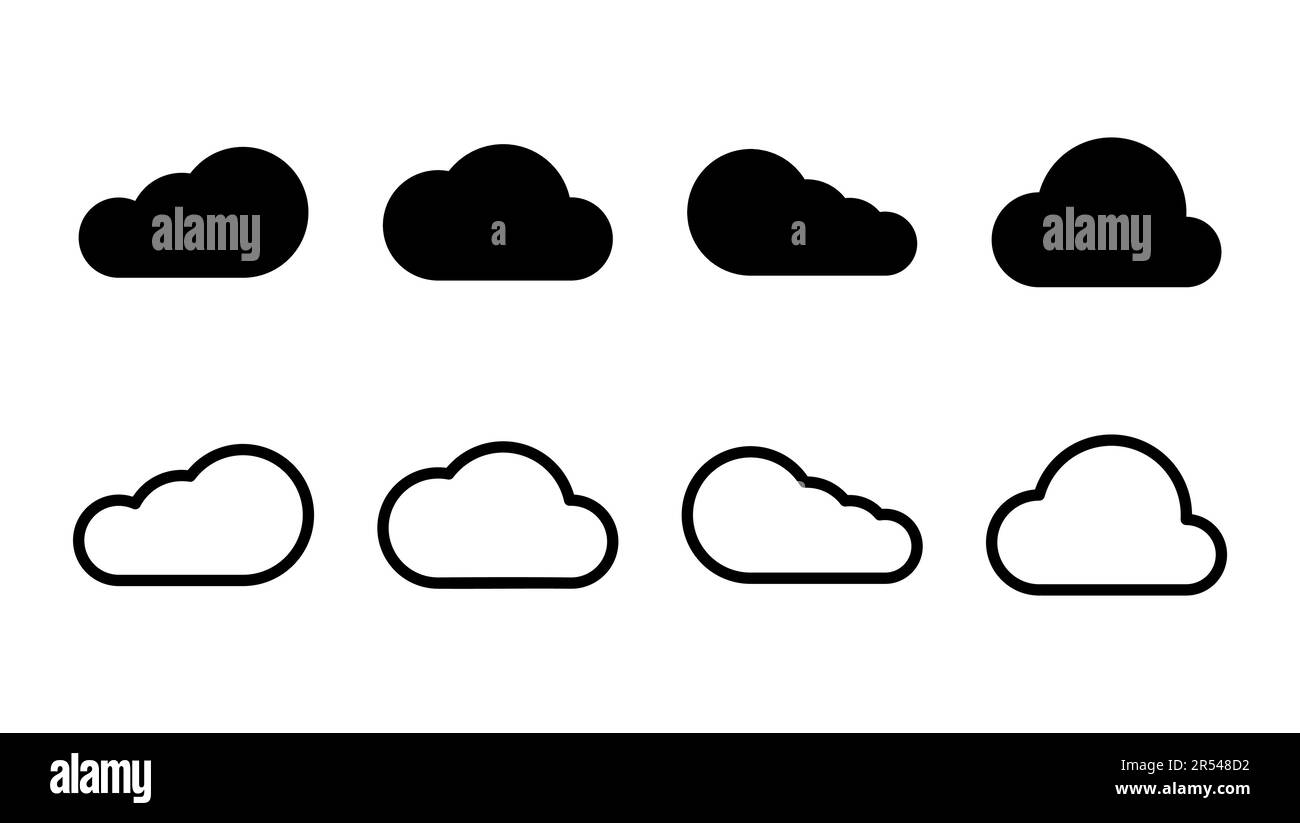 Cloud icon set. cloud vector icon Stock Vector Image & Art - Alamy