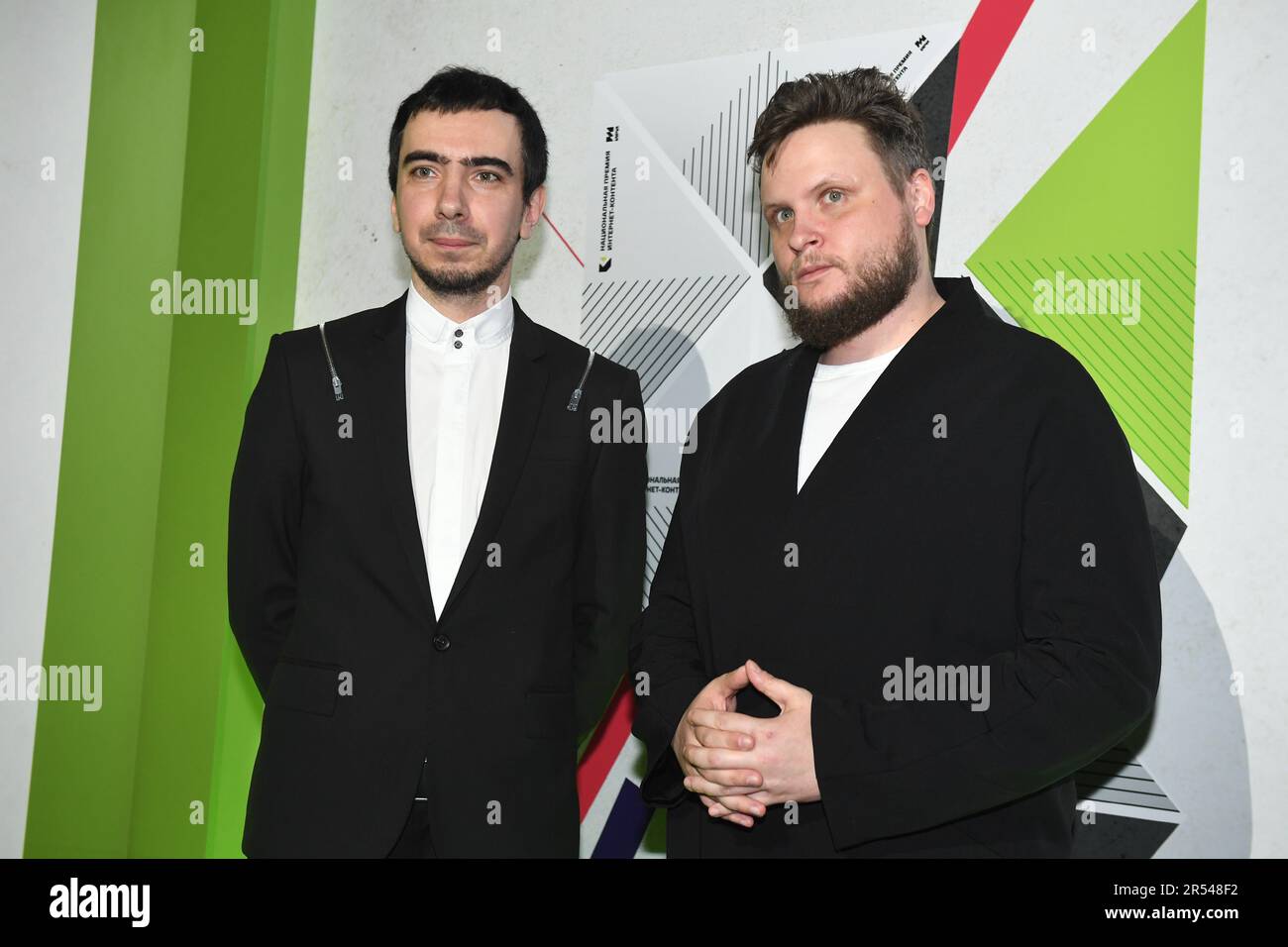 Moscow. Pranksters Vovan (Vladimir Kuznetsov) and Lexus (Aleksey Stolyarov) (left to right ...