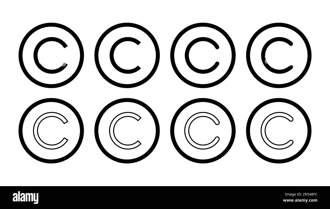 Copyright icon set. copyright symbols Stock Vector Image & Art - Alamy