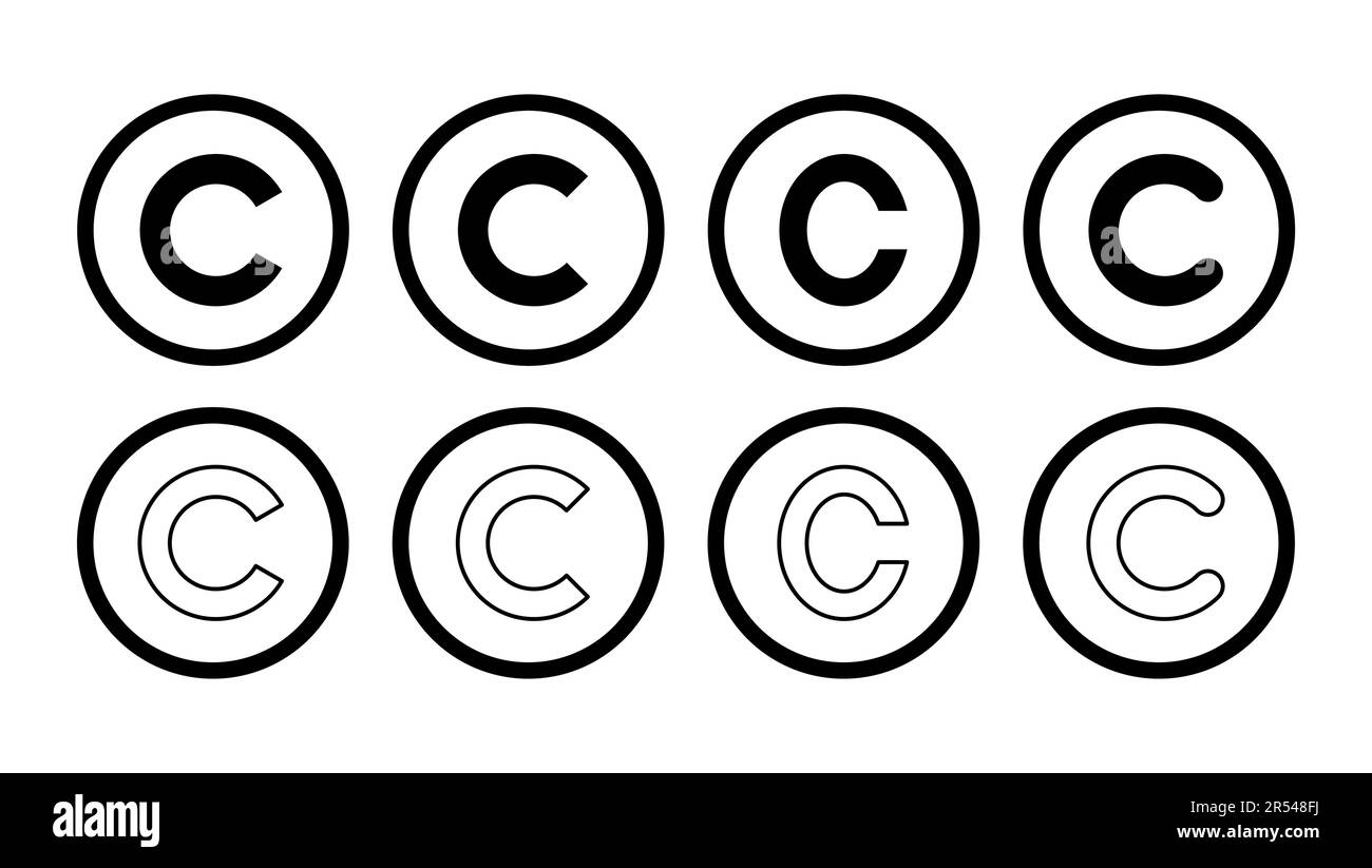 Copyright icon set. copyright symbols Stock Vector Image & Art - Alamy