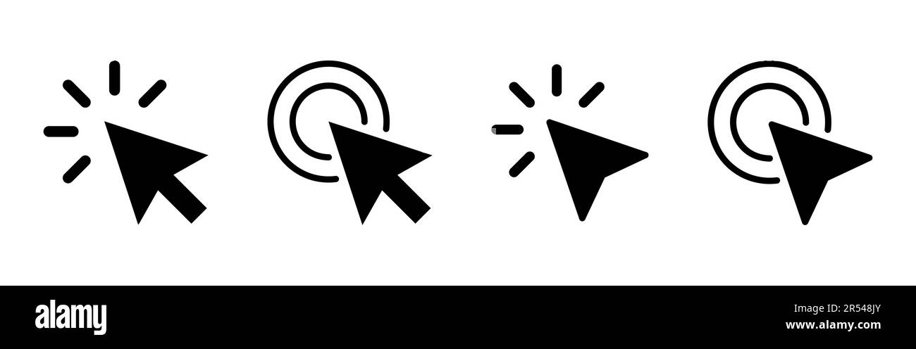 Click icon set. pointer arrow icon. cursor icon vector Stock Vector ...