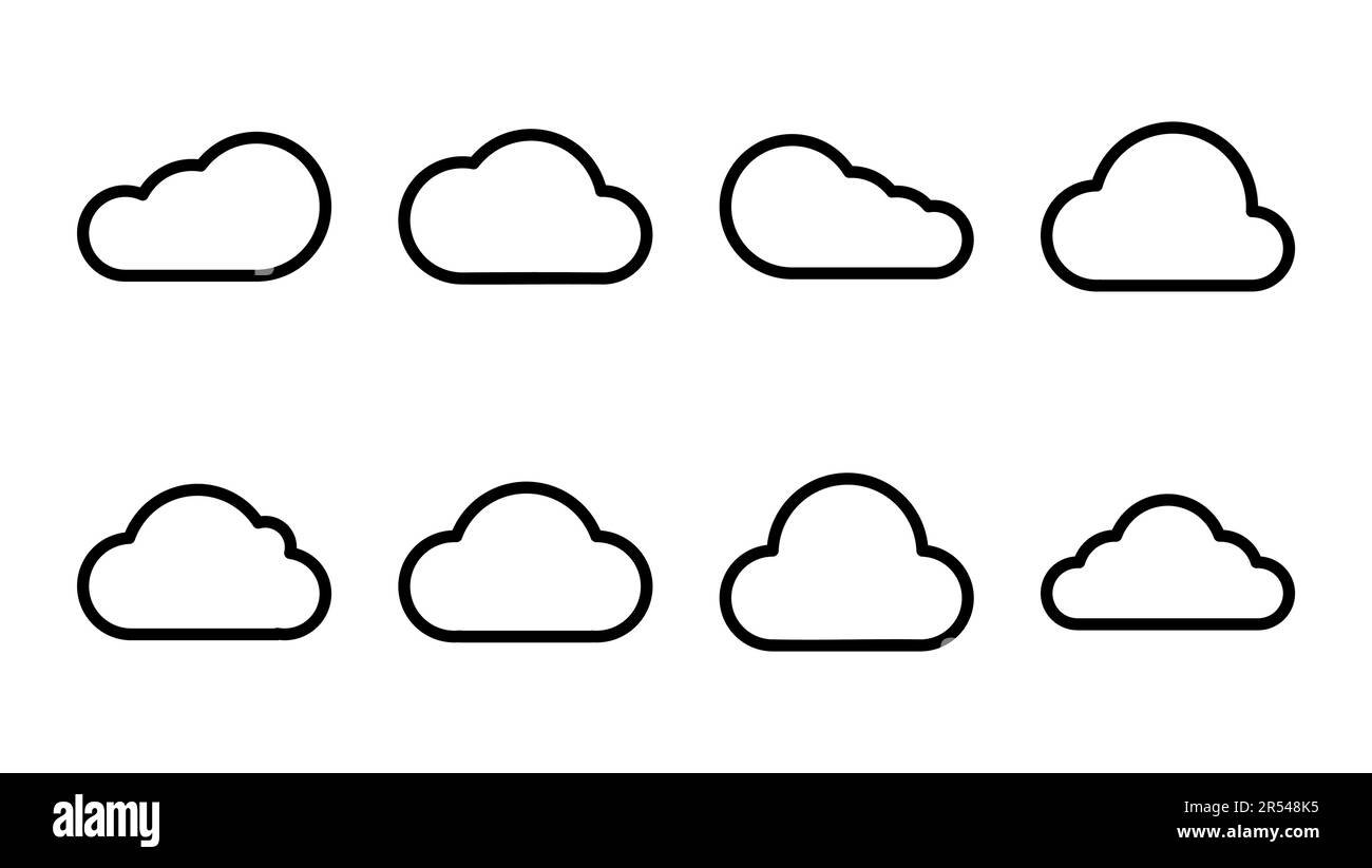 Cloud icon set. cloud vector icon Stock Vector Image & Art - Alamy