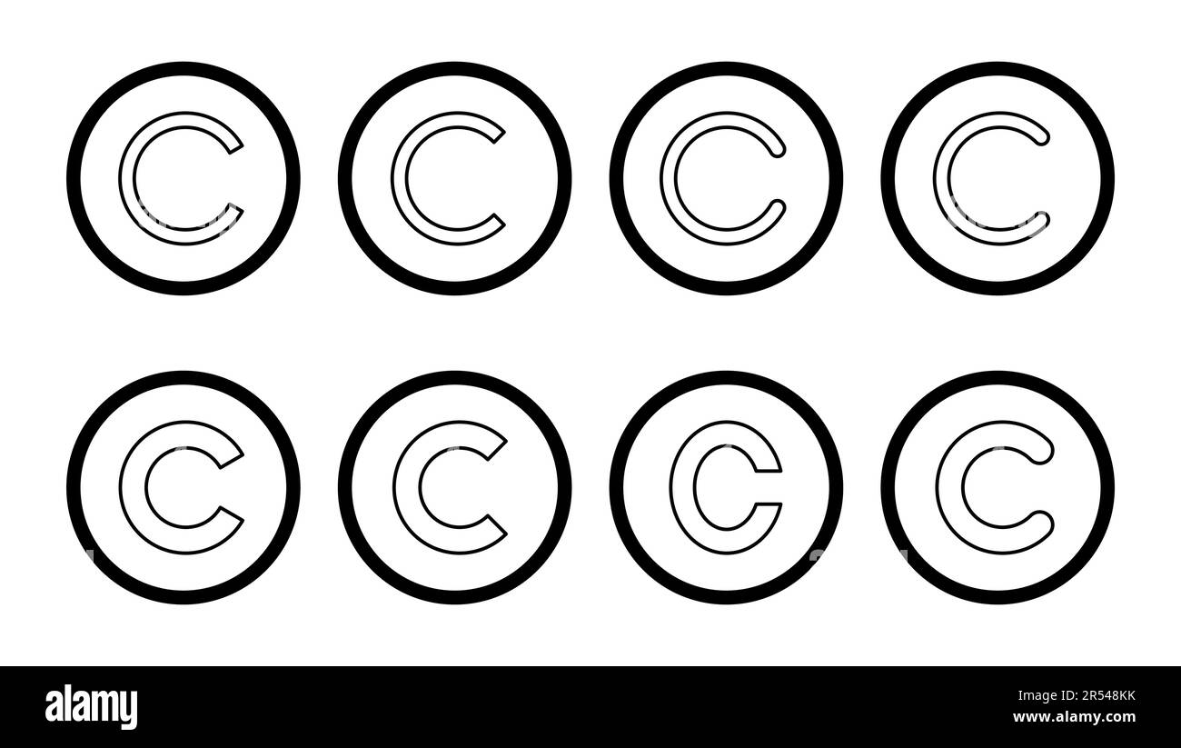 Copyright icon set. copyright symbols Stock Vector Image & Art - Alamy