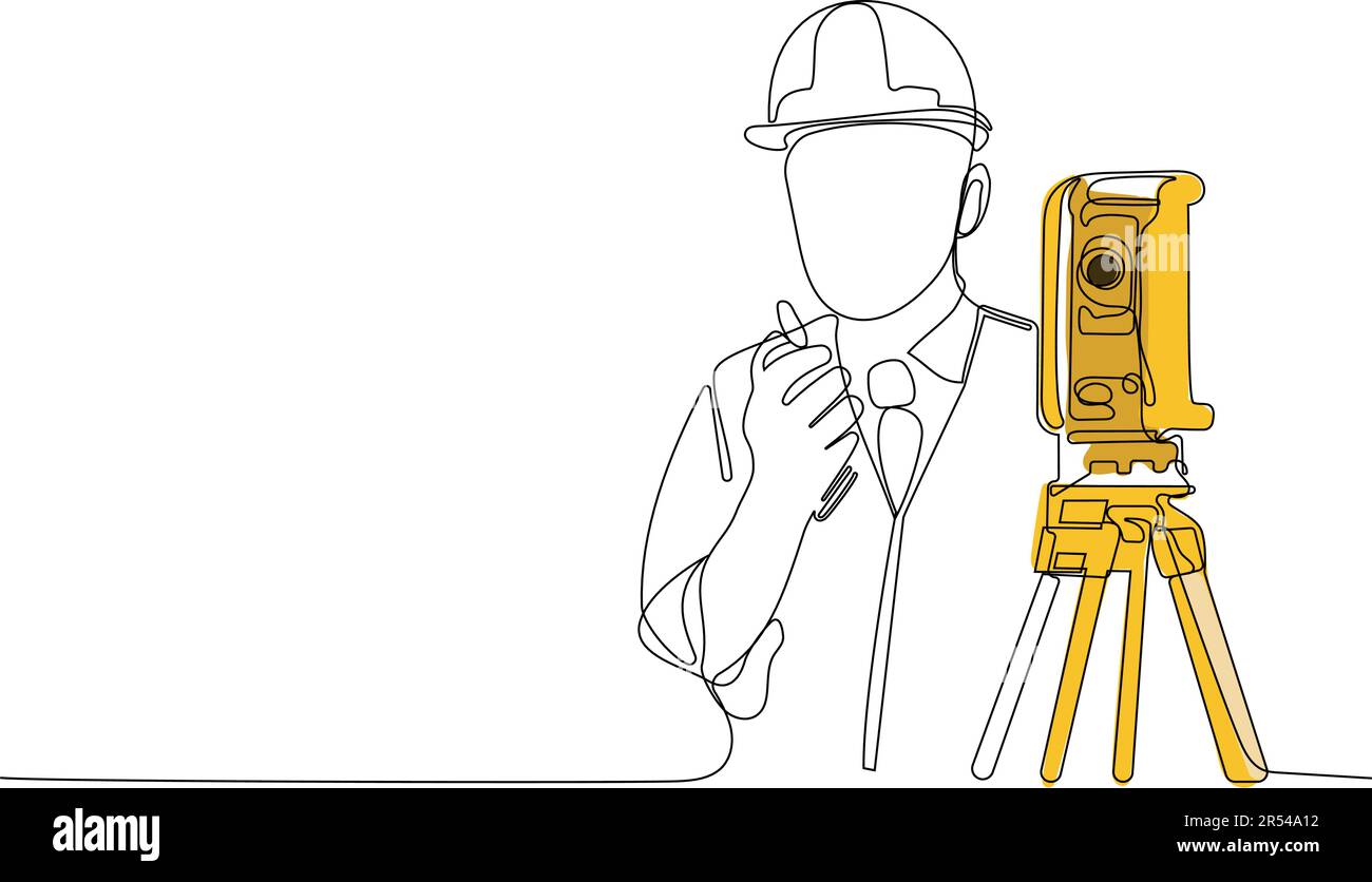 Close up of Caucasian worker with helmet on head using tablet for work ...