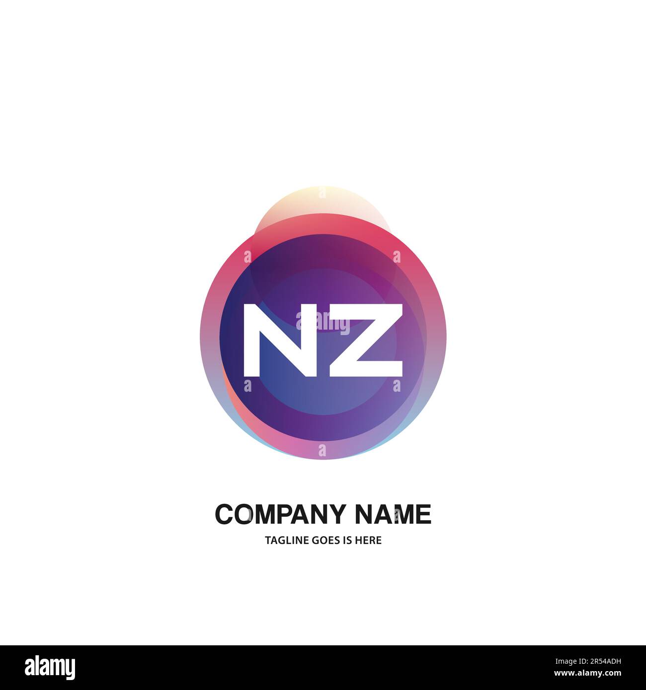 initial logo With Colorful Circle template vector Stock Vector Image ...