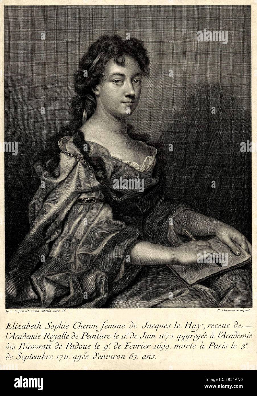 1683 , FRANCE : The french Baroque woman painter , poet and musician ...