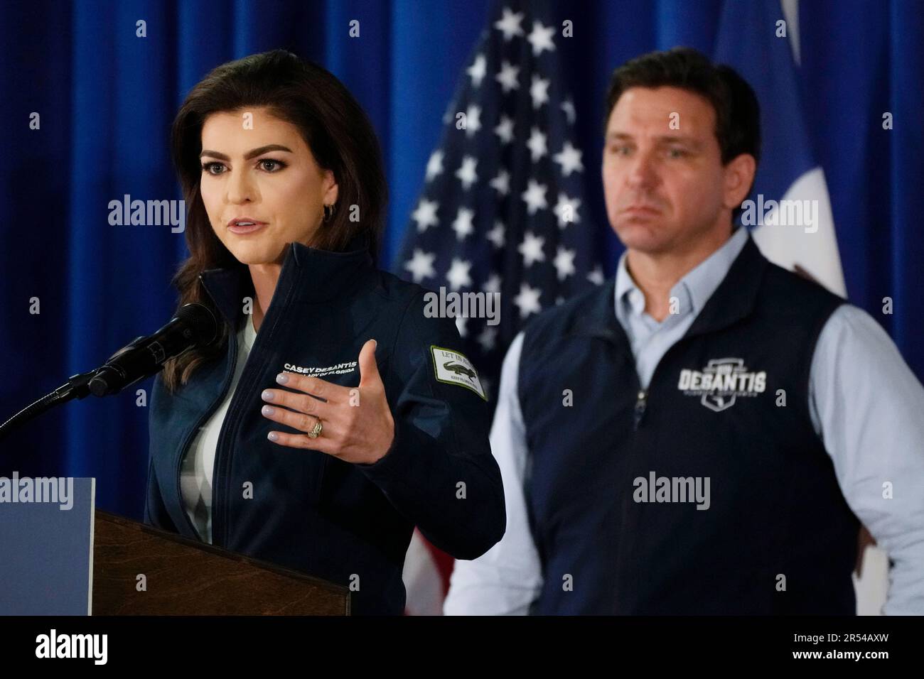 Florida first lady Casey DeSantis speaks as her husband Republican ...