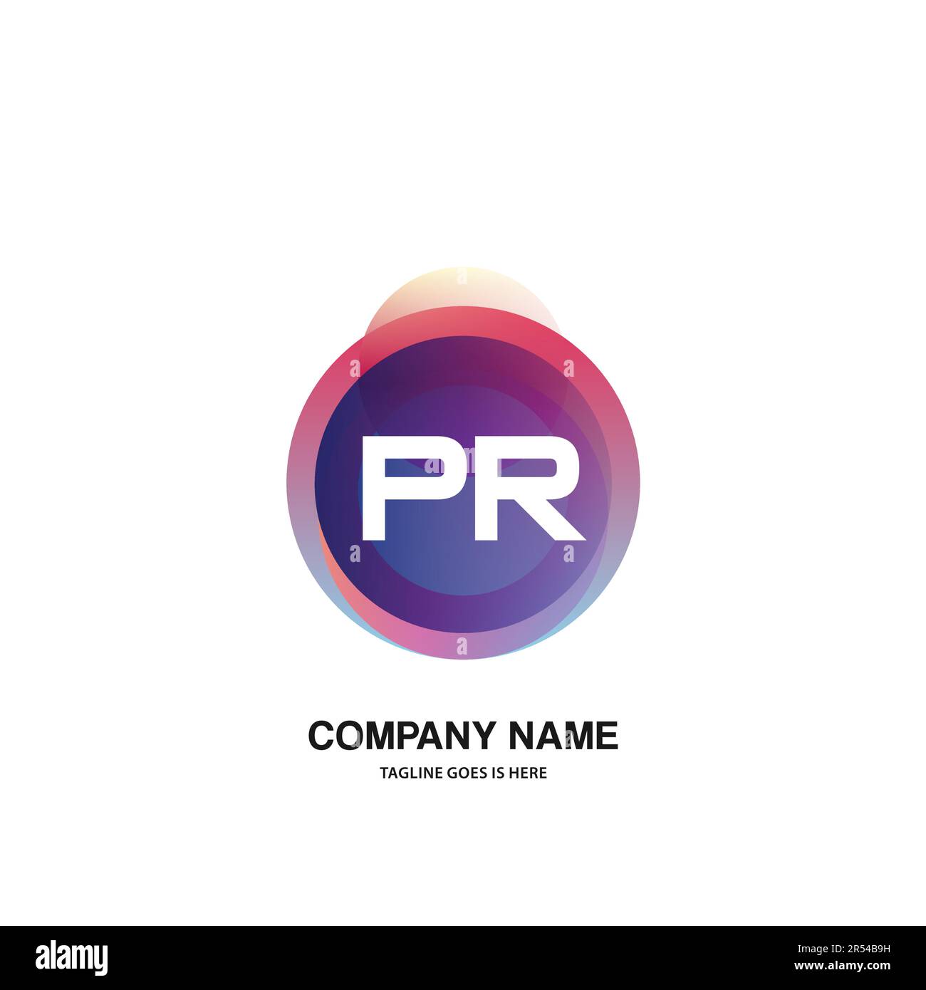 initial logo With Colorful Circle template vector Stock Vector Image ...