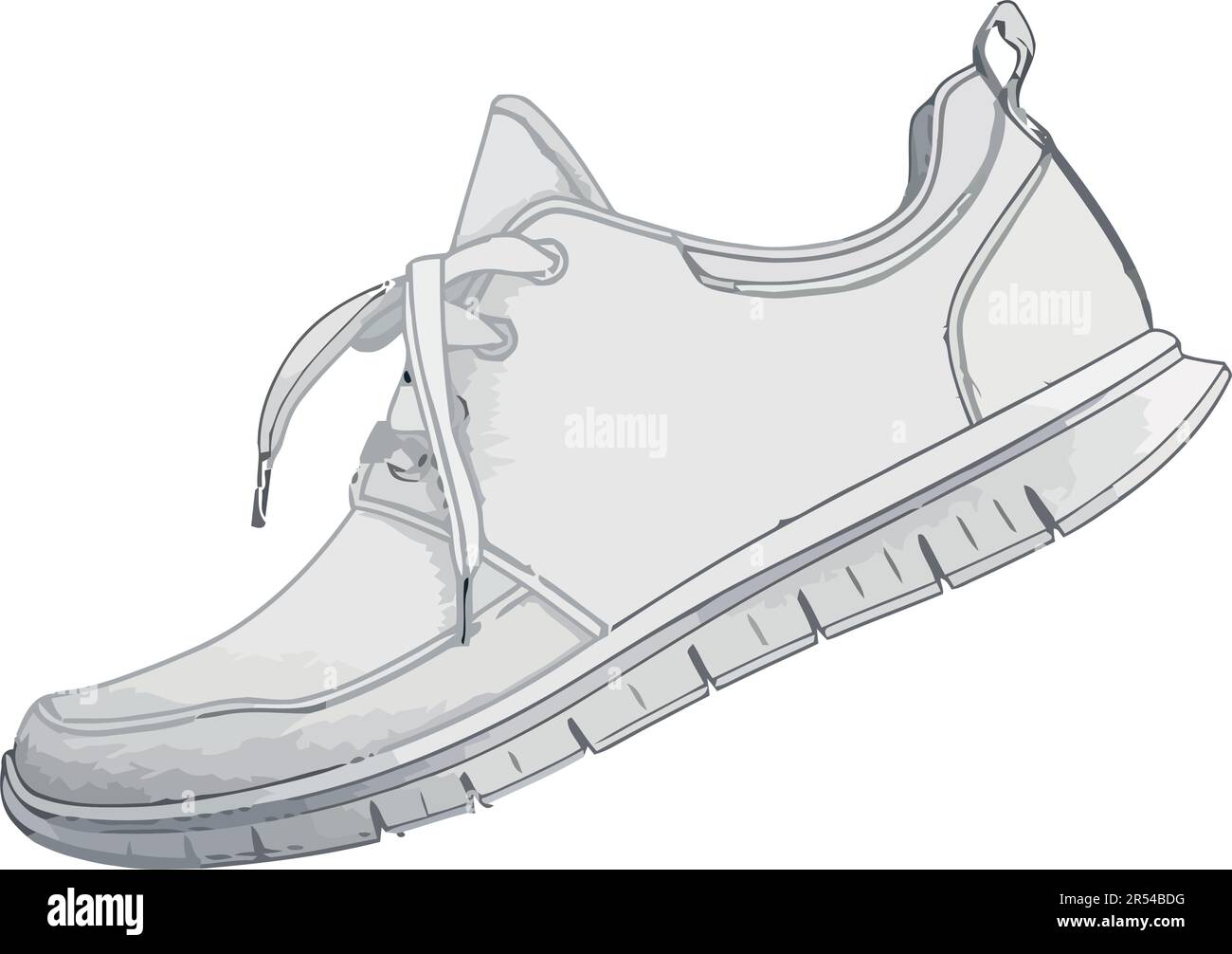 Running shoe on white background vector Stock Vector Image & Art - Alamy