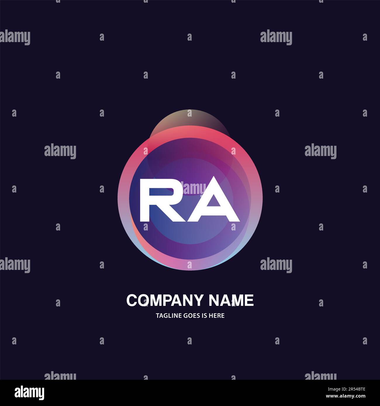 initial logo With Colorful Circle template vector Stock Vector Image ...