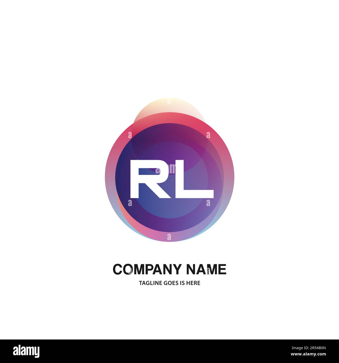 initial logo With Colorful Circle template vector Stock Vector Image ...