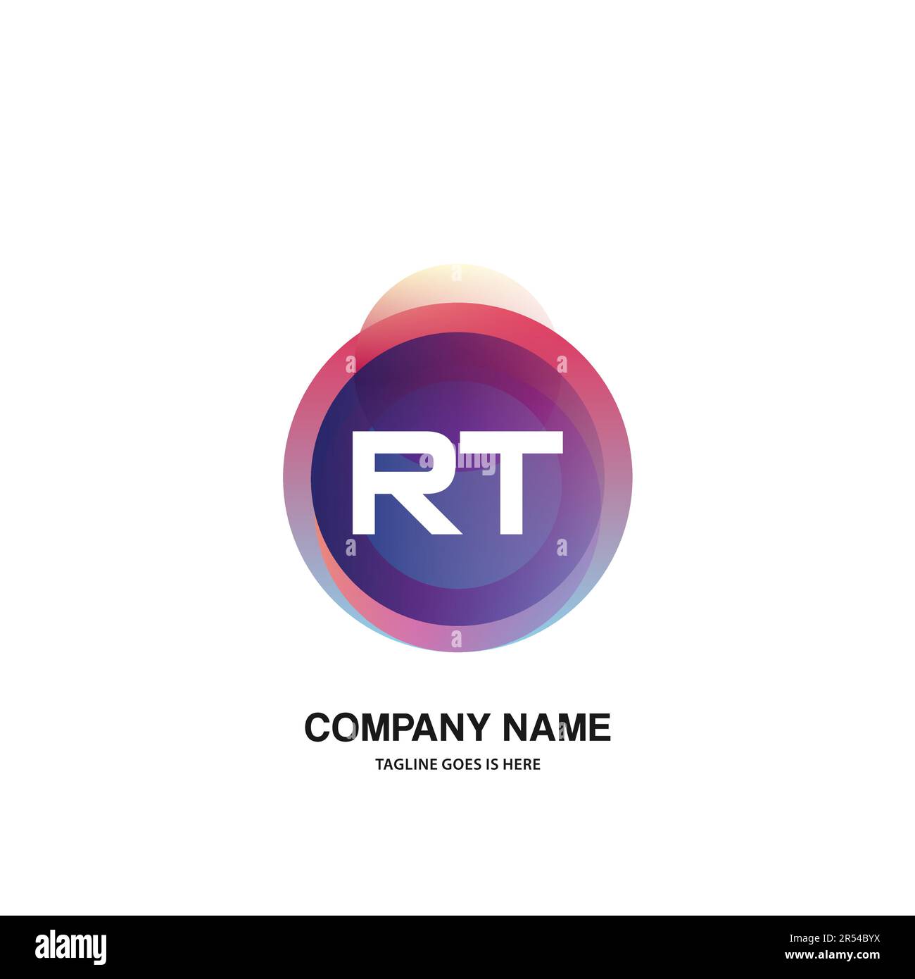 initial logo With Colorful Circle template vector Stock Vector Image ...