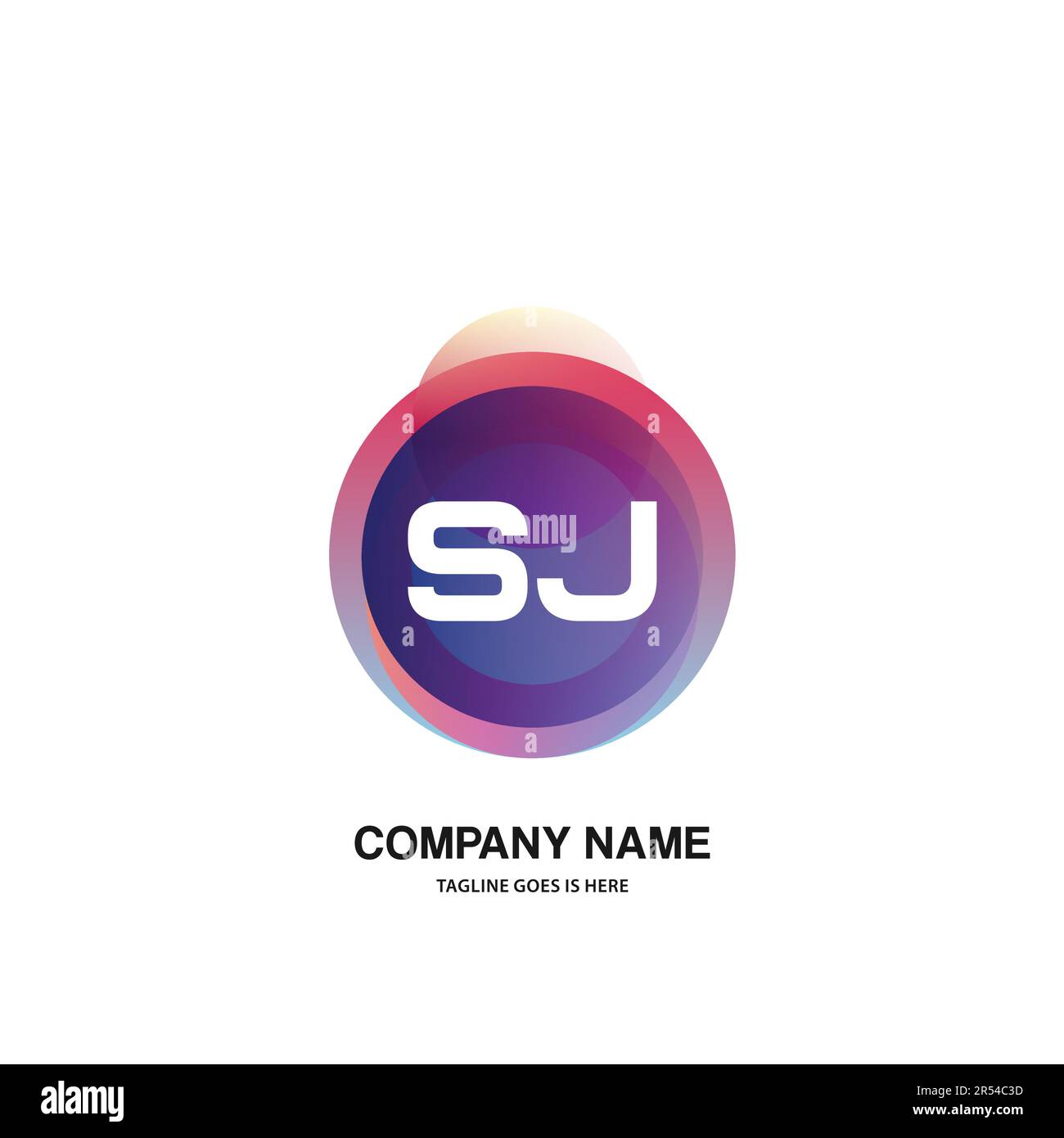 initial logo With Colorful Circle template vector Stock Vector Image ...