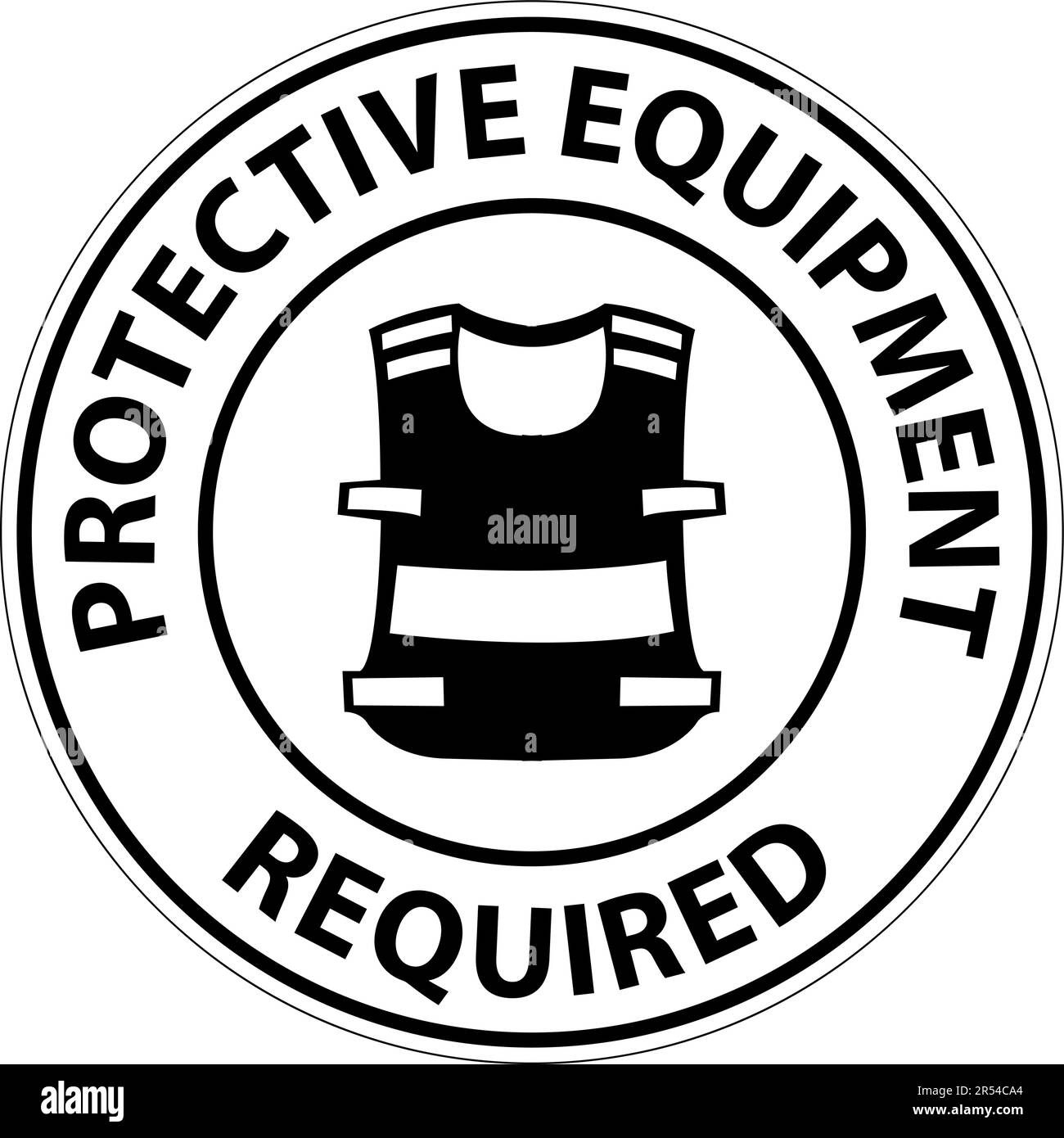 Symbol Floor Sign, Protective Equipment Required Stock Vector Image ...