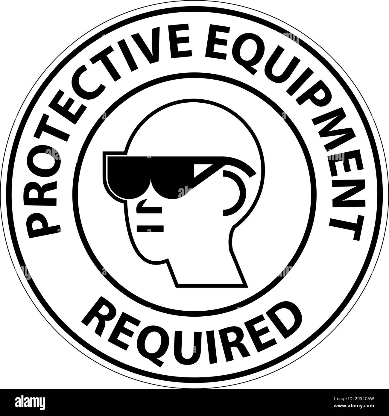 Symbol Floor Sign, Protective Equipment Required Stock Vector Image ...
