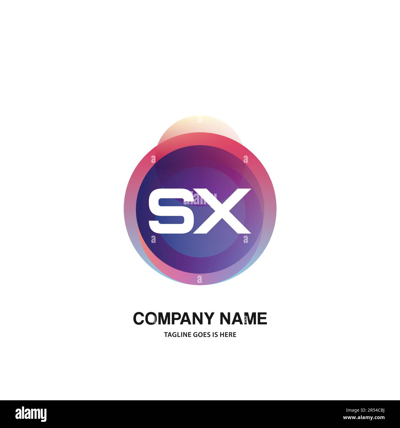 initial logo With Colorful Circle template vector Stock Vector Image ...