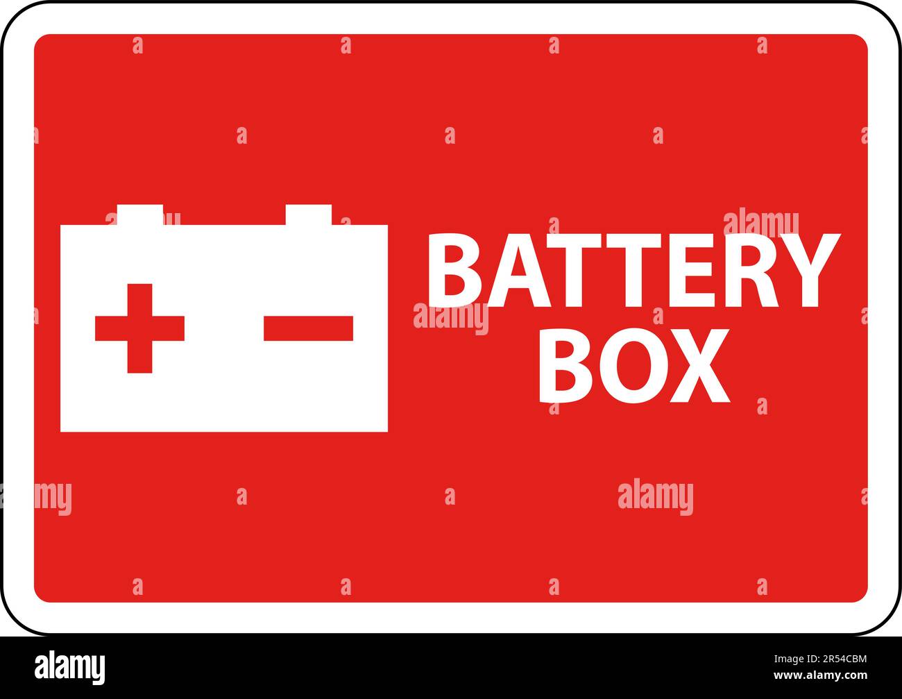 Symbol Battery Sign Battery Box On White Background Stock Vector Image ...