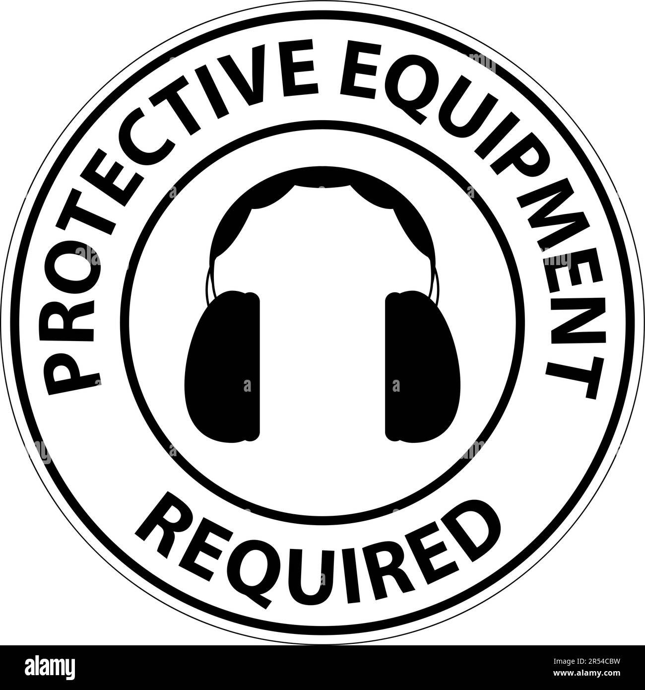 Symbol Floor Sign, Protective Equipment Required Stock Vector Image ...