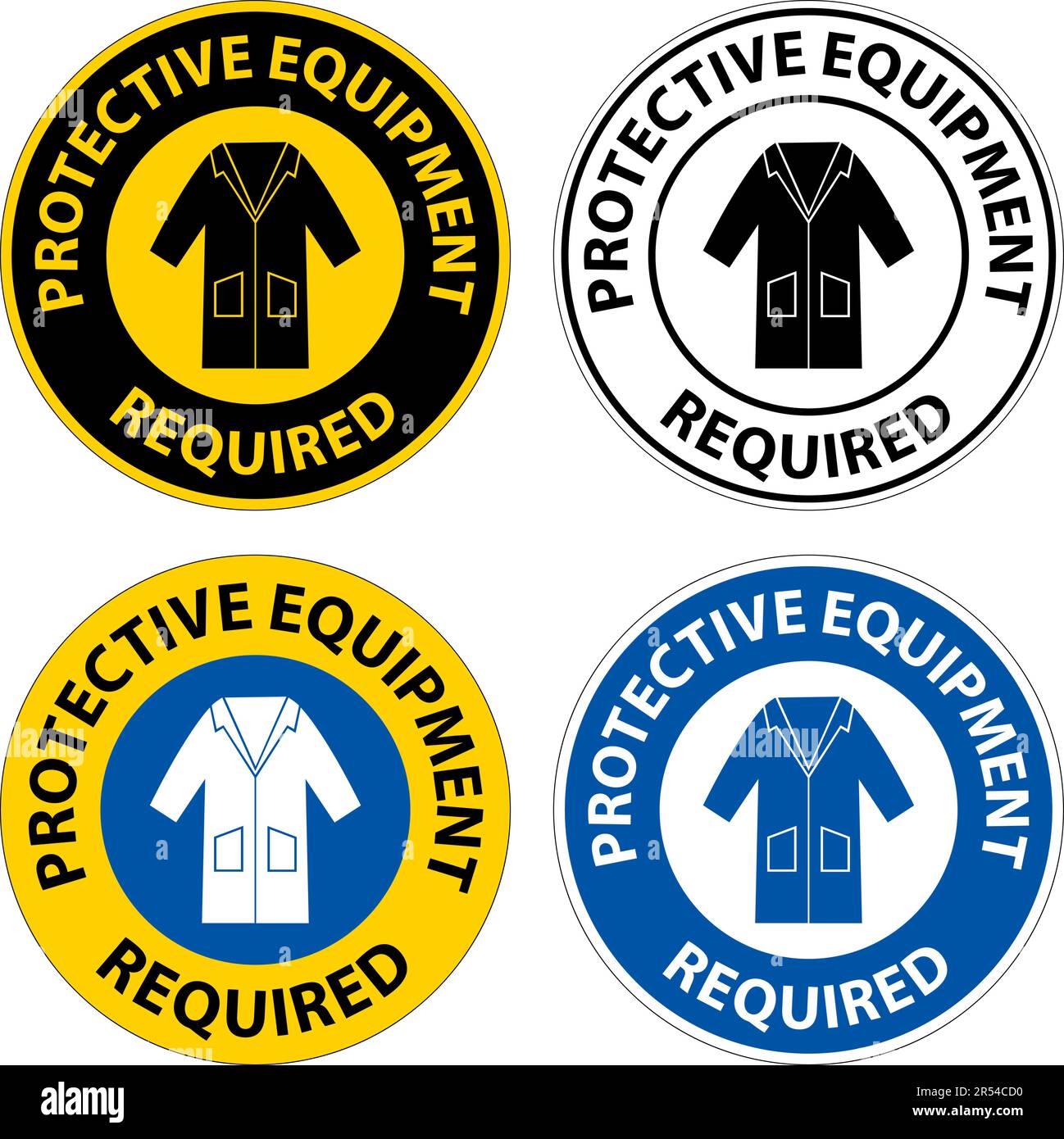 Symbol Floor Sign, Protective Equipment Required Stock Vector Image ...