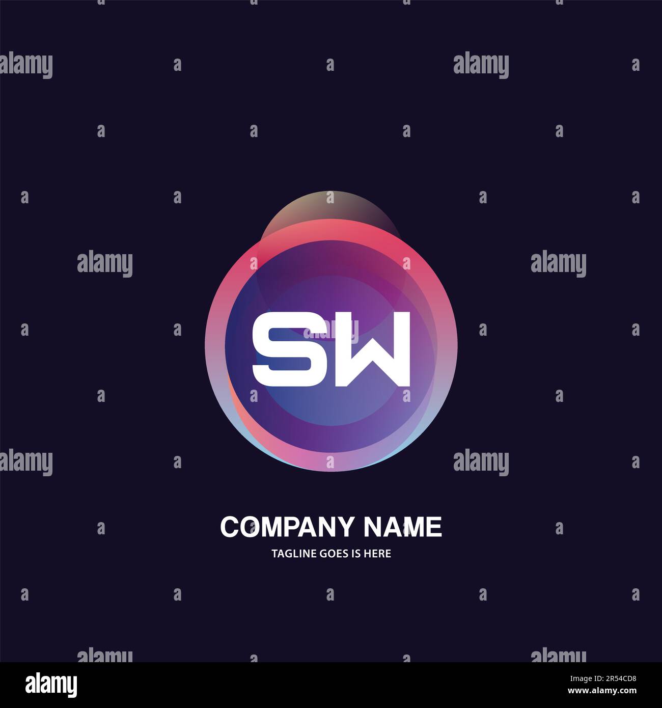 initial logo With Colorful Circle template vector Stock Vector Image ...