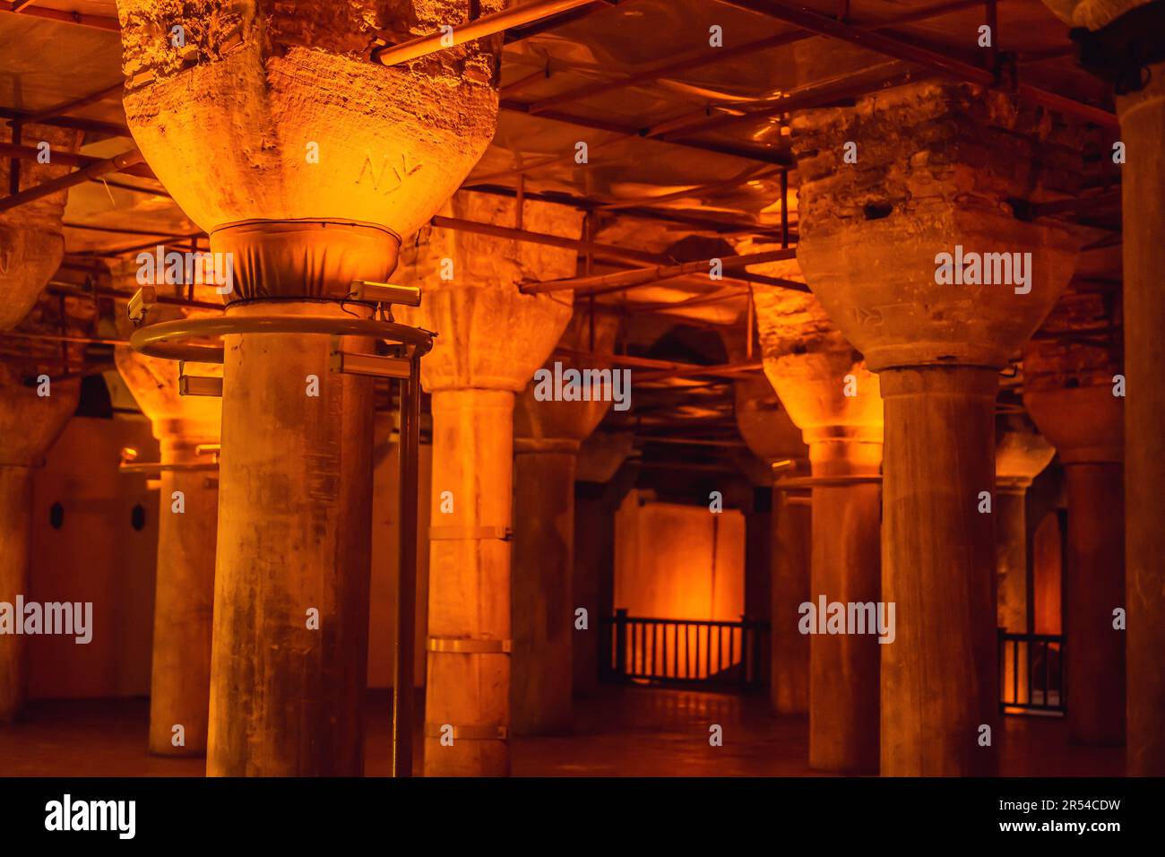 Beautiful cistern in Istanbul. Cistern - underground water reservoir ...