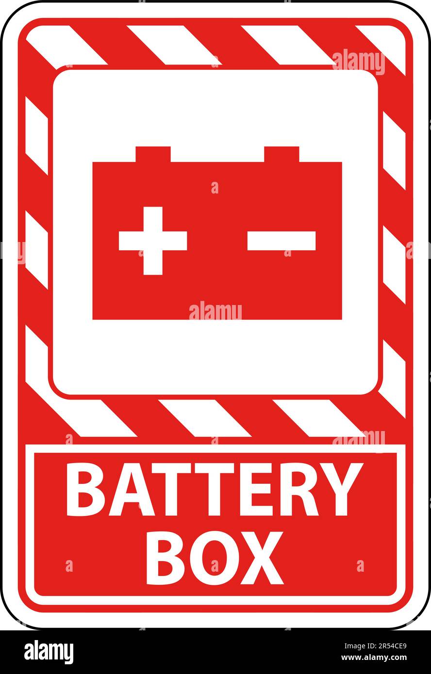 Symbol Battery Sign Battery Box On White Background Stock Vector Image ...